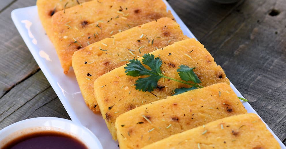 Cheesy Polenta Toast Recipe | 24Bite® Recipes