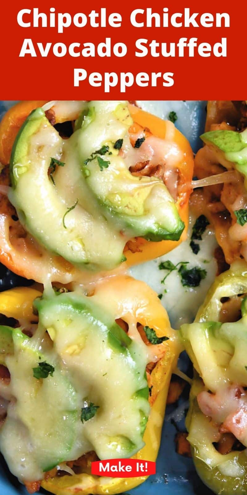 Chipotle Chicken Avocado Stuffed Peppers | 24Bite® Recipes