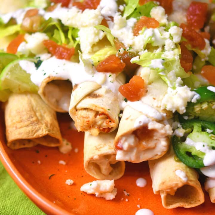 Chicken Rolled Tacos Baked | 24Bite® Recipes