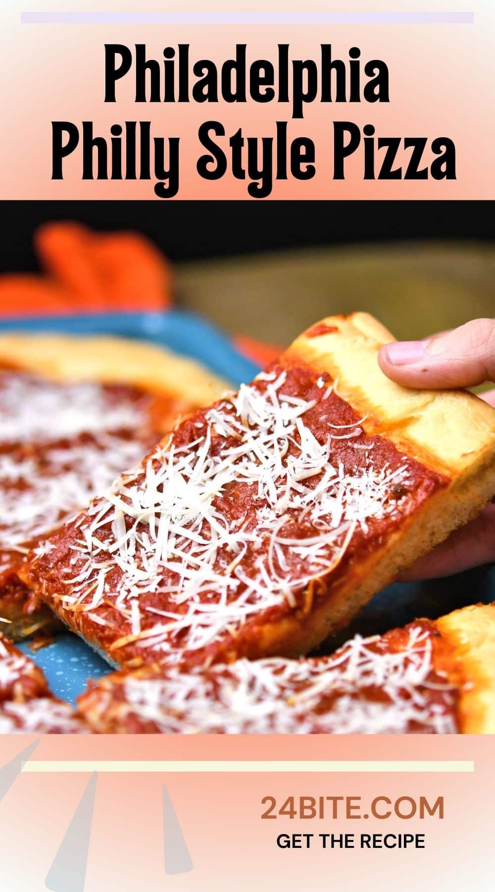 Philadelphia Tomato Pie Philly Style Pizza | 24Bite® Recipes