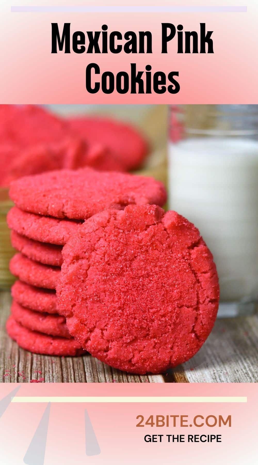 Mexican Pink Cookies Polvorones Rosas | 24Bite® Recipes