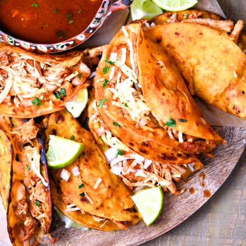 Chicken Birria Tacos Instant Pot or Stove and Video | 24Bite® Recipes