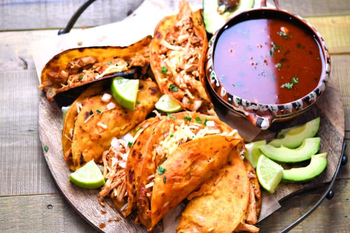 Chicken Birria Tacos Instant Pot or Stove | 24Bite® Recipes