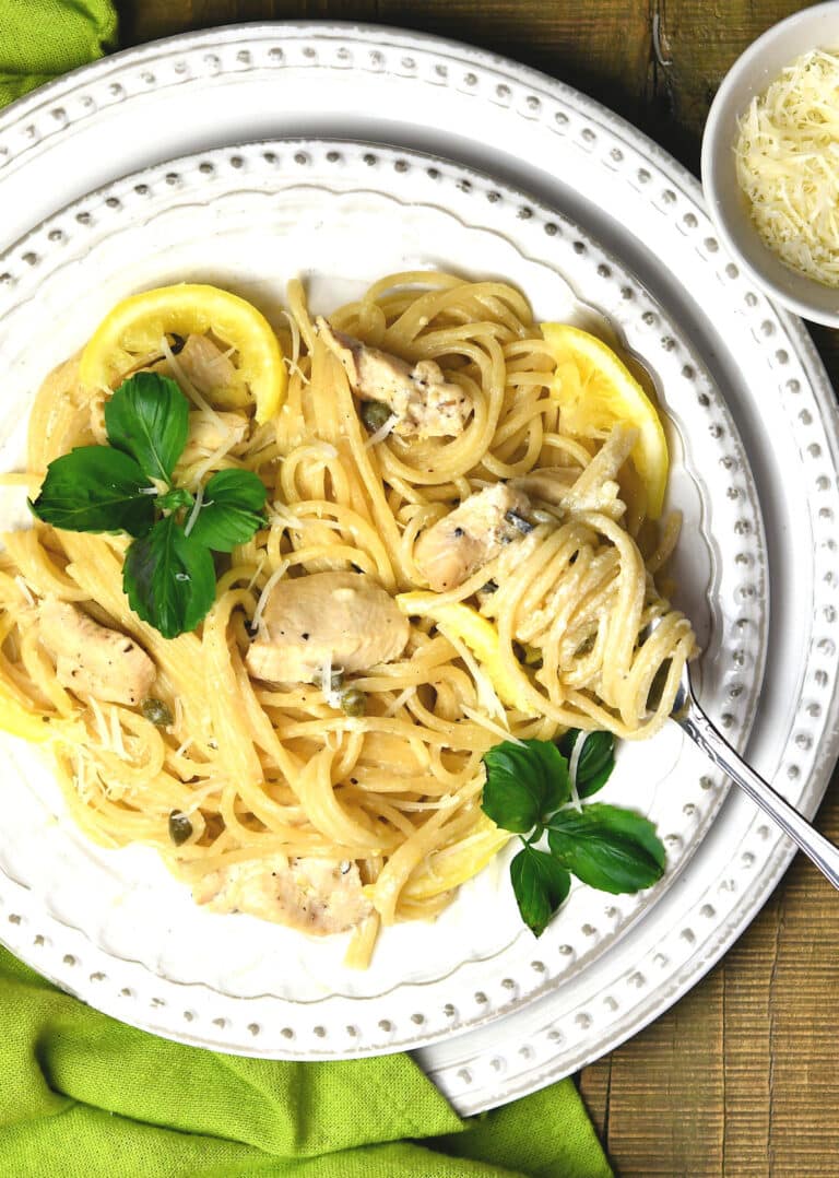 Lemon Chicken Spaghetti Recipe | 24Bite® Recipes