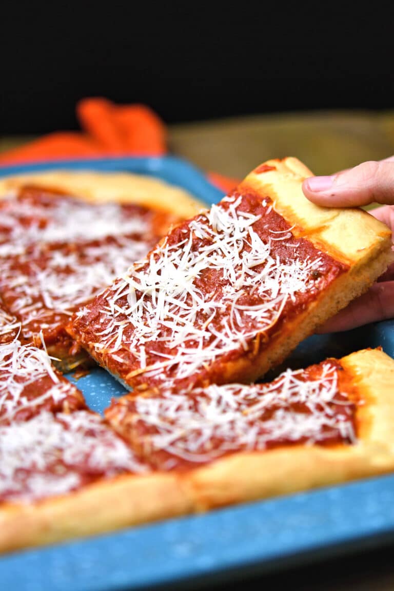 Philadelphia Tomato Pie Philly Style Pizza | 24Bite® Recipes