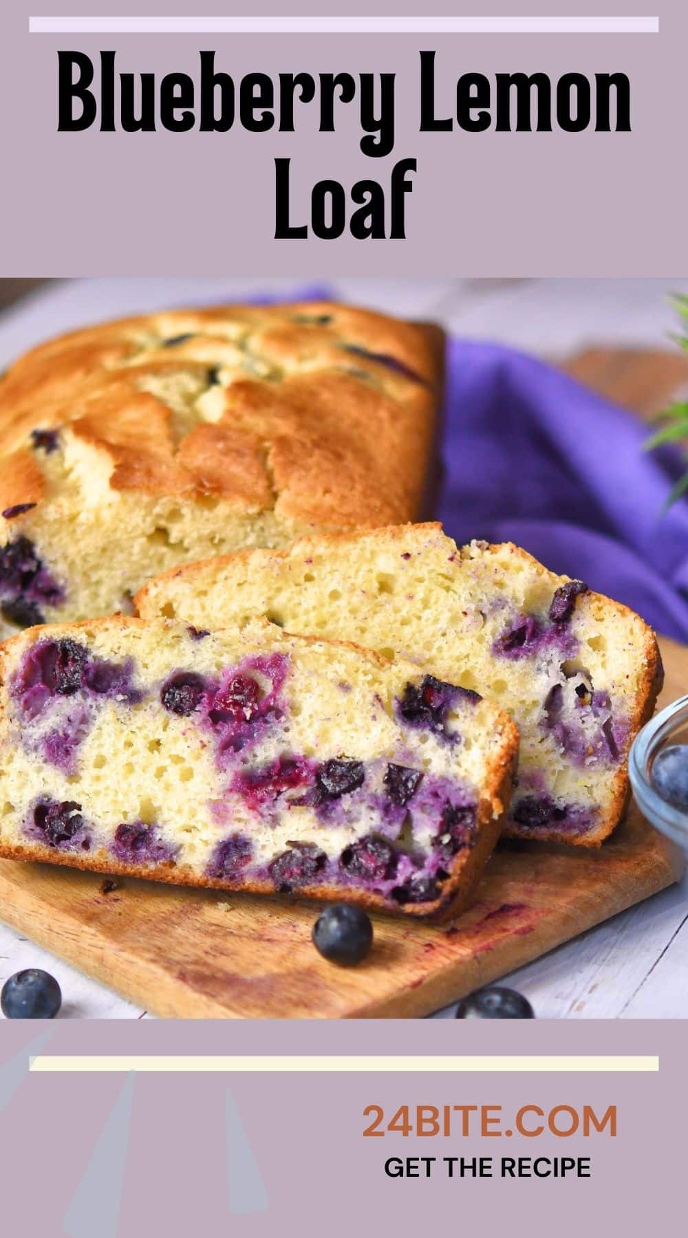 Fresh Blueberry Loaf Quick Bread | 24Bite® Recipes