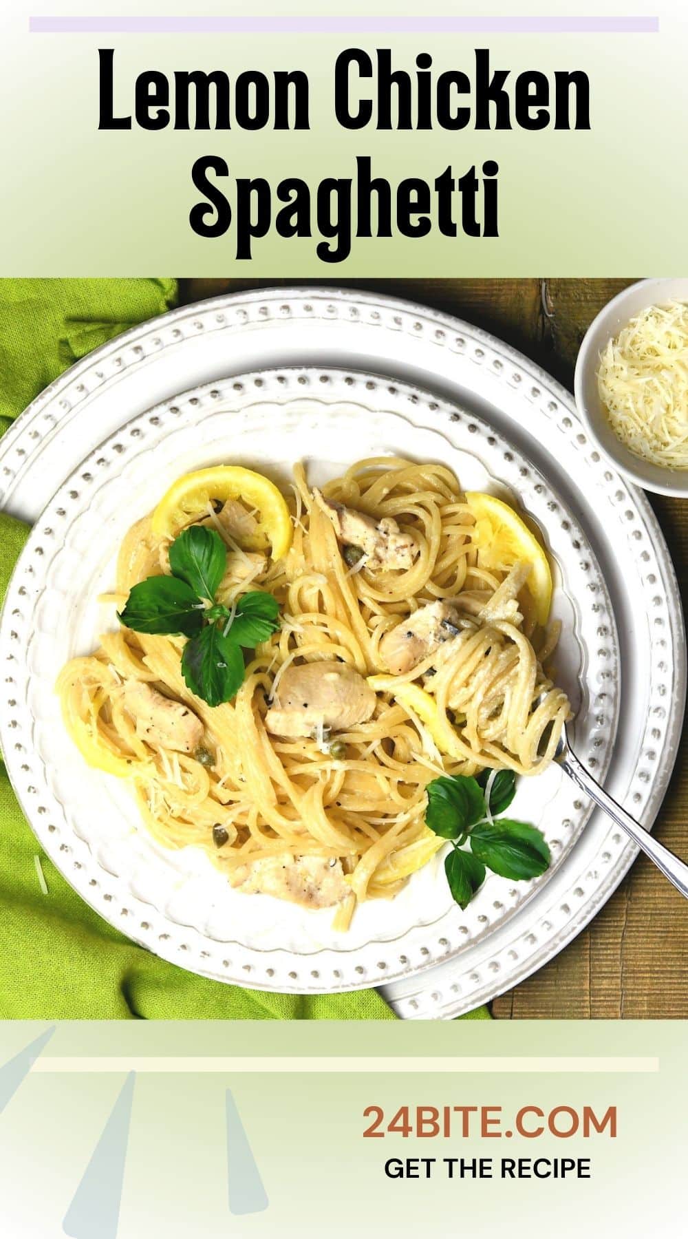 Lemon Chicken Spaghetti Recipe | 24Bite® Recipes