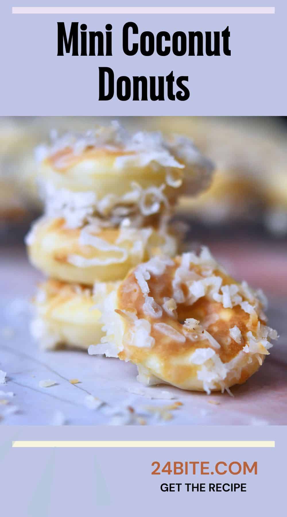 Mini Coconut Donuts Recipe | 24Bite® Recipes